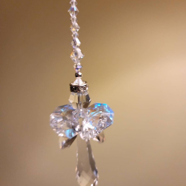 Swarovski Crystal Angel Suncatcher: Guardian Angel Window Suncatcher ...