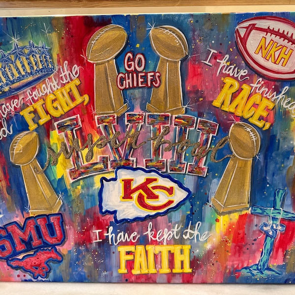 Custom Painted College Canvas - Etsy