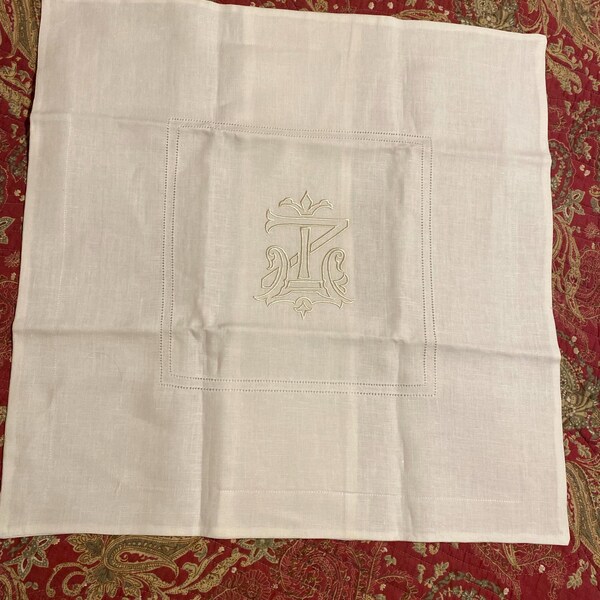 Double Lettered Monogrammed Linen Napkins, Monogrammed Linen Napkins ...