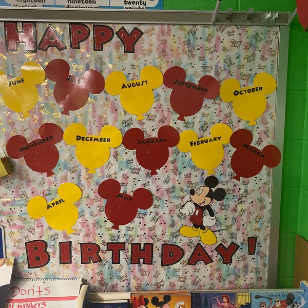 Mickey Mouse Shapes Preschool Kindergarten Classroom School Decoration ...