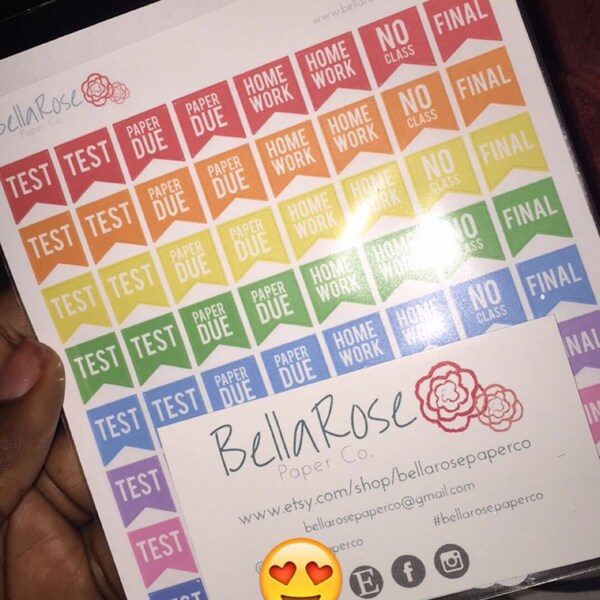 Mini College Student Planner Stickers, Student Stickers, for Use in ...