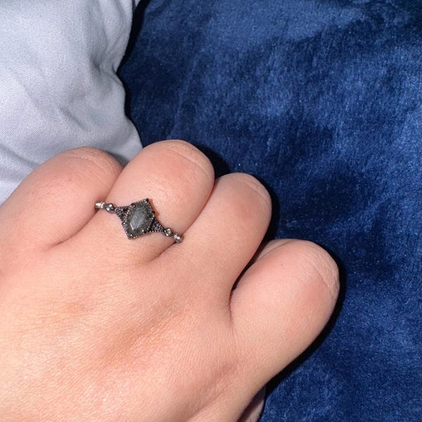 Gothic Black Gold Black Onyx Couple Ring Set Moon & Leaf Engraved ...