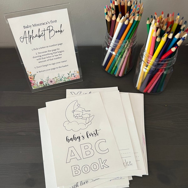 Blank Alphabet Book, Baby's First ABC Book, Baby's First Alphabet Book ...