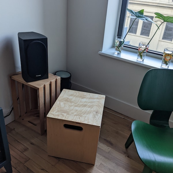 Vinyl Record Storage Cube - Vinyl LP Crate - for Vinyl LP Storage and ...