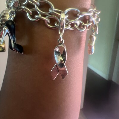 Folded Ribbon Sterling Silver Cancer Awareness Military - Etsy