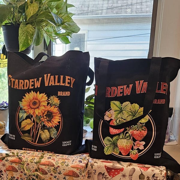 Stardew Valley Tote Bag, Trendy Gaming Gift, Cozy Gamer, Pelican Town ...