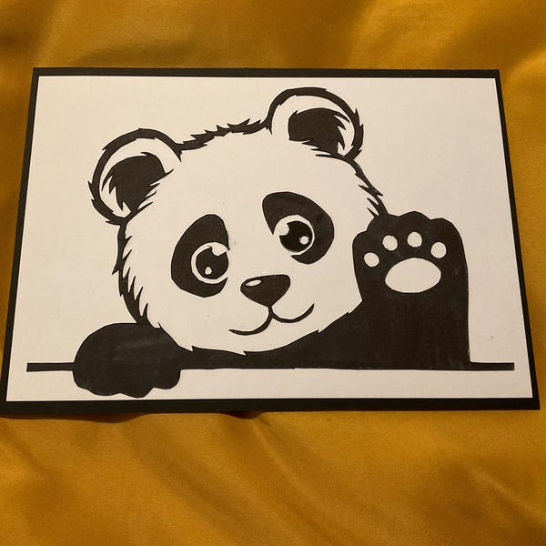 Panda Peeking Svg , Cute Panda Svg , Panda Svg , Baby Panda Svg , Cute ...