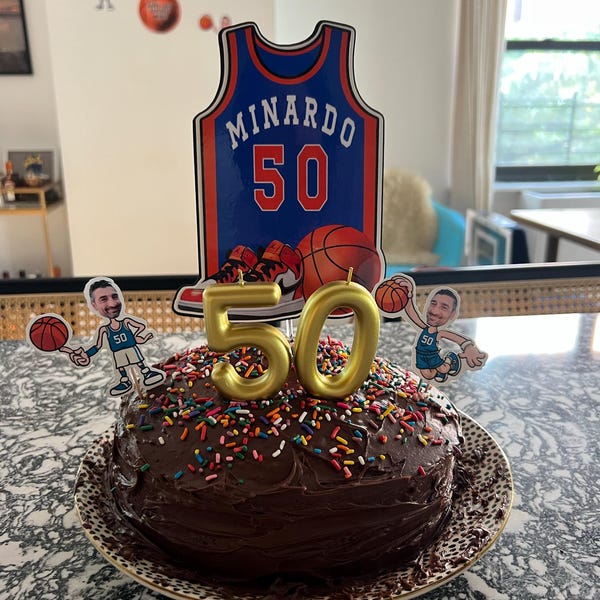 Custom Basketball Jersey Cake Topper, Personalized Basketball Cake ...