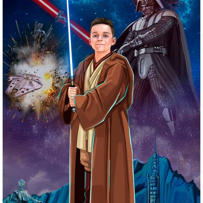 The Mandalorian,mandalorian Portraits,star War,cartoon Family Portrait ...