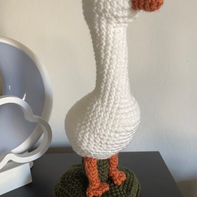 PATTERN ONLY Crochet Desk Goose PDF Pattern, Bonus: Rain Hat and Poncho ...