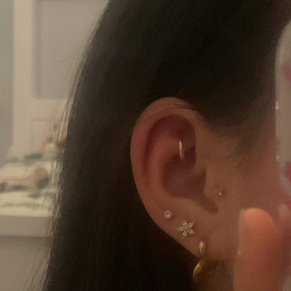 18G Hummingbird Cartilage Hoop Earring • Upper Helix Earring • Lower ...