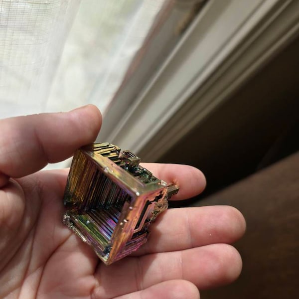 Rainbow Crystal Bismuth Cluster, Bismuth Specimen, Home Office Decor ...