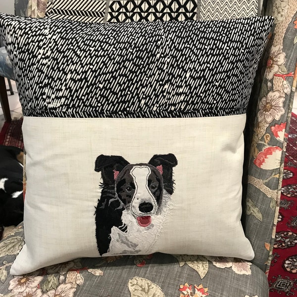 Raw Edge Applique 'RANGER the Border Collie/aussie Shepherd' - Etsy