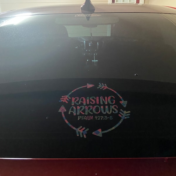 Raising Arrows Decal, Psalm 127, Christian Car Decal, Mom Gift ...