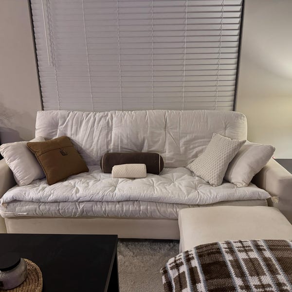 VELVET SOFA TOPPER, Dusty Pink Zippered Couch Pad Cover & Insert in 18 ...