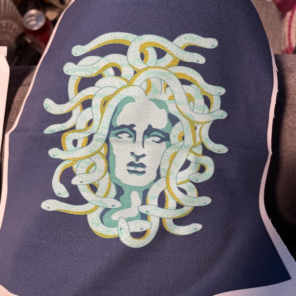 Greek Myth Embroidery Template on Cotton - Medusa by Heatherinbrooklyn ...