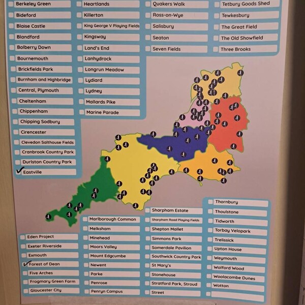 Parkrun Tourist South West Map - Etsy UK