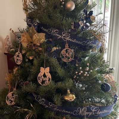 Personalized Christmas Ornaments, Custom Christmas Tree Decor, Wood ...