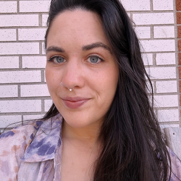 Moonstone Septum Ring Sterling Silver, Simple Septum Hoop, Septum ...