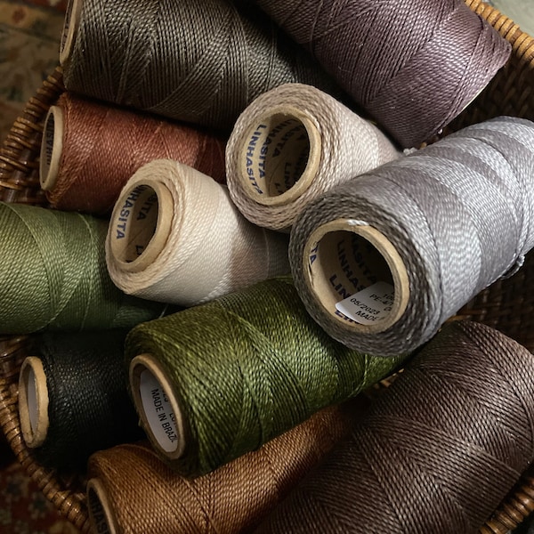 8 Linhasita Waxed Polyester Spool Package Deal/ Cords/ Strings/ Macrame ...