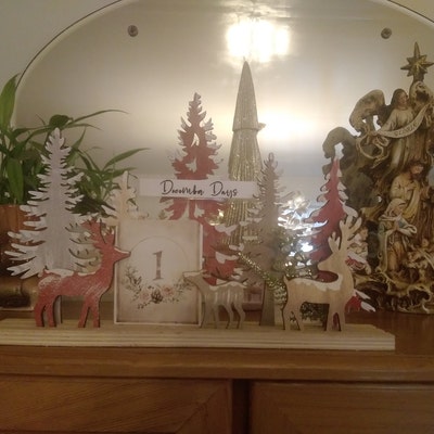 DECEMBER DAYS Tags Printable Vintage Christmas Calendar Daily Countdown ...