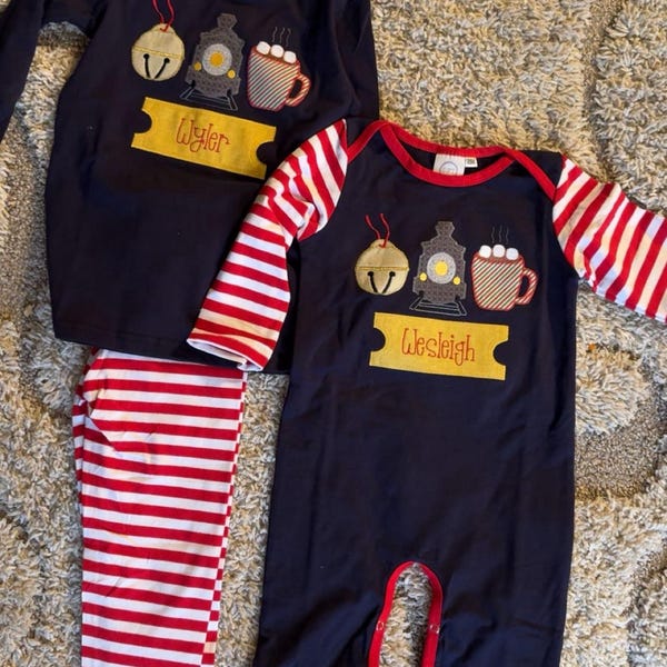 Polar Express Pajamas, Christmas Polar Express, Kid's Polar Express ...
