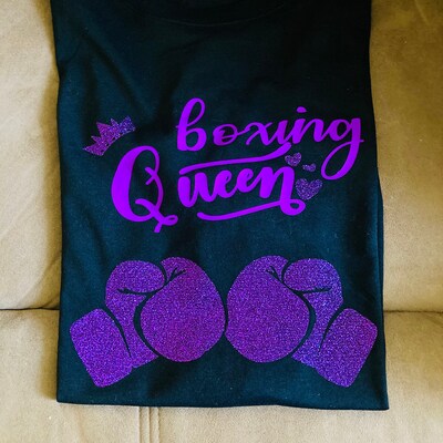 Boxing Gloves Logo, Girl Power Svg, Boxing Girl Svg, Queen of Box ...