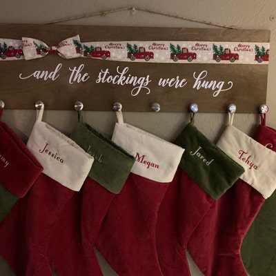 Merry Christmas Stocking Holder Wood Stocking Holder - Etsy Canada