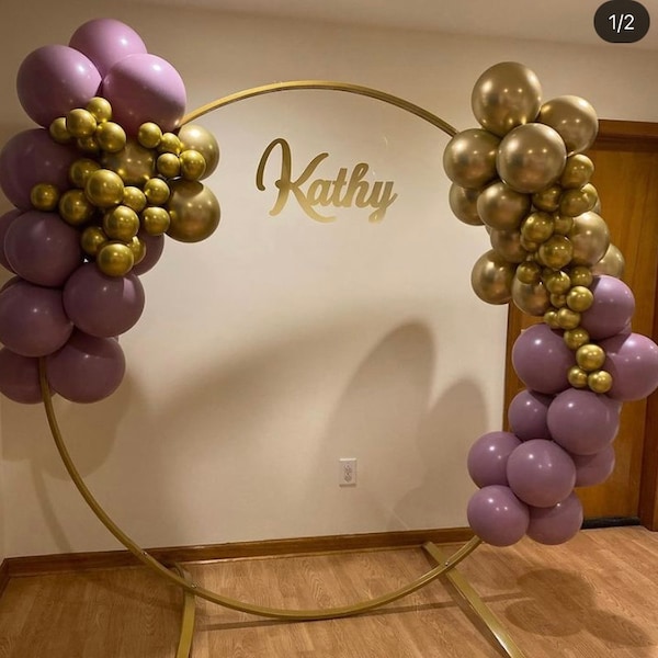 Round Wedding Arch / Metal Arch/ Ceremony Arch Wedding/ Wedding Decor ...