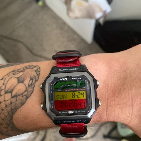 Custom Casio AE1200 Watch - Negative Display Mod -world Time- Digital ...