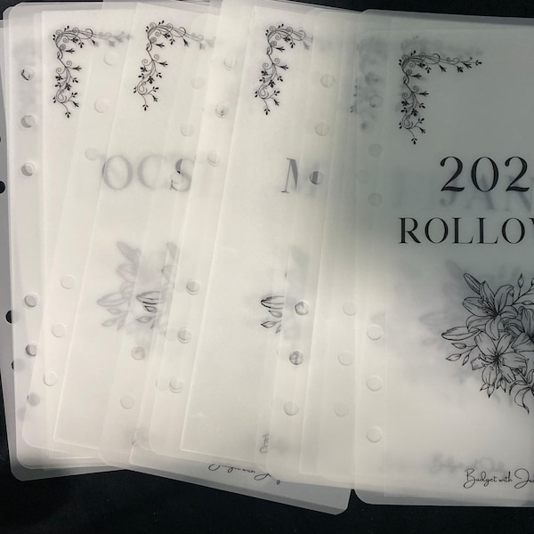 2025 Rollover Savings Challenge Bundle | Vellum Laminated Cash ...