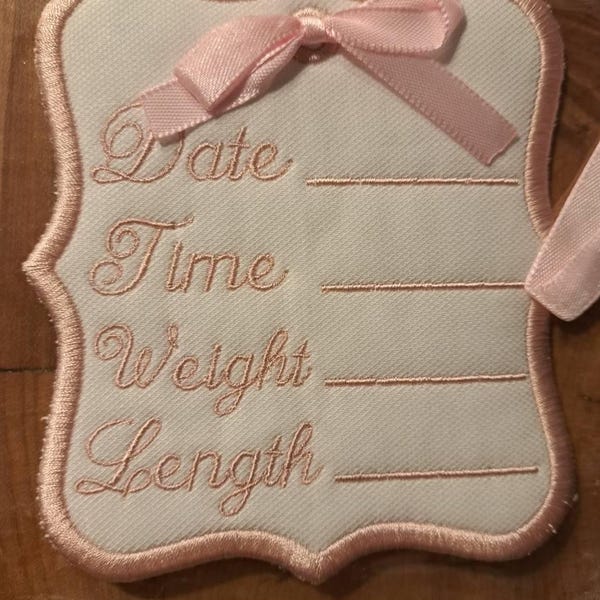 Birth Stats Card for Baby Banners - Etsy