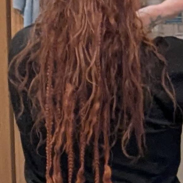 Autumn Earthy Vibes Dreads and Braids Hair Extensions Accent Set. Brown ...