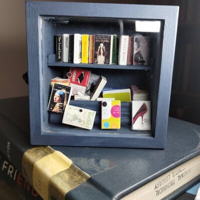 Custom 6 Shelves Miniature Bookcase - Etsy