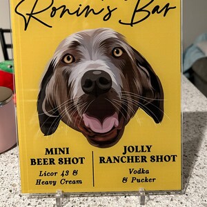 Dog Signature Drink Sign Dog Bar Acrylic Sign Open Bar - Etsy