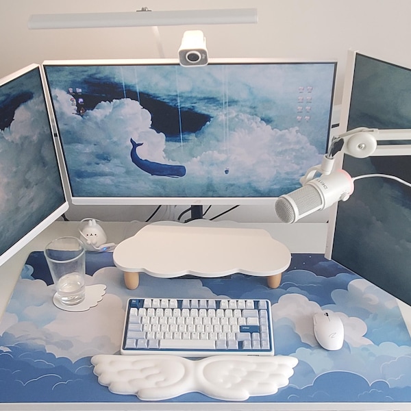 Retro Beach Desk Mat, Ocean Mousepad, Beachy Desk Decor, Nautical ...