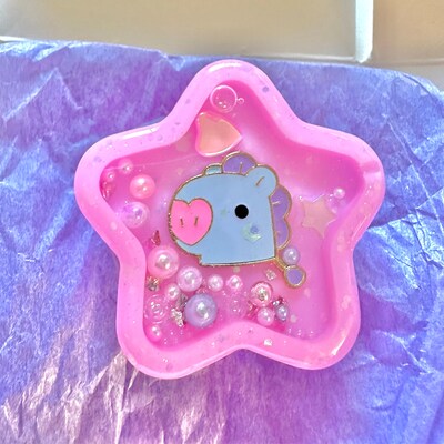 Kawaii Character Resin Water Shaker Keychain Charm Phone Accessories ...