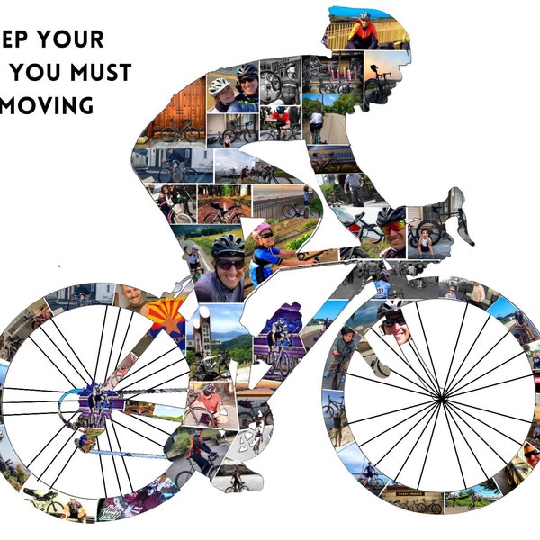 Personalized Cycling Photo Collage Template Custom Cycling Gifts for ...