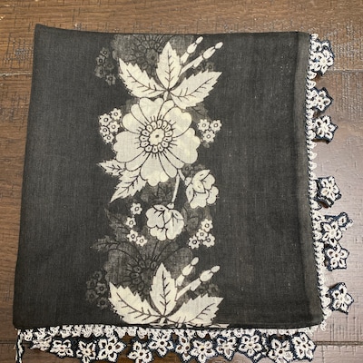 Turkish Traditional Oya Lace Blue Scarf - Etsy