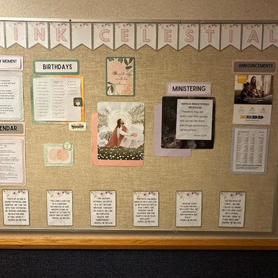 Relief Society Bulletin Board Packet THINK CELESTIAL - Etsy