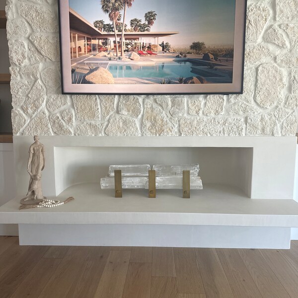 Rare Size Raw Cut Extra Large Selenite Crystal Fireplace Log-one Each ...