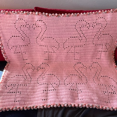 Crochet Baby Blanket Pattern Filet Crochet Baby Blanket Crochet Pattern ...