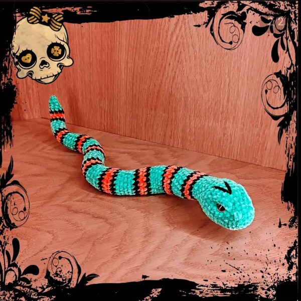 Snake Crochet Pattern English and German, Pdf Download, Crochet ...