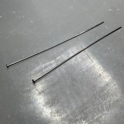 50 Economical Flat Head Pins Stainless Steel 21 Gauge or 24 Gauge 1, 1 ...