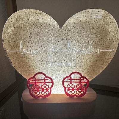 Custom Heart Led Light Personalized Valentines Gift Light up Sign Logo ...