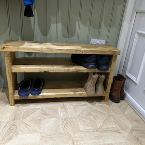 Rustic Reclaimed Wooden Bench / Hall Bench / Farmhouse Bench / Hand ...