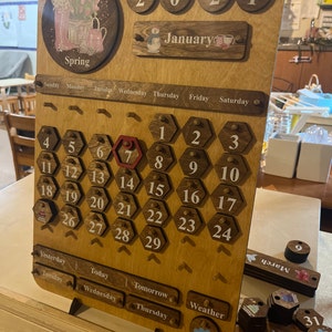 Wooden Perpetual Calendar for Kids,montessori Classroom, Homeschool ...