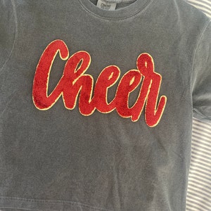 CHEER Chenille Iron on Patch, Cheerleading Chenille Patch - Etsy