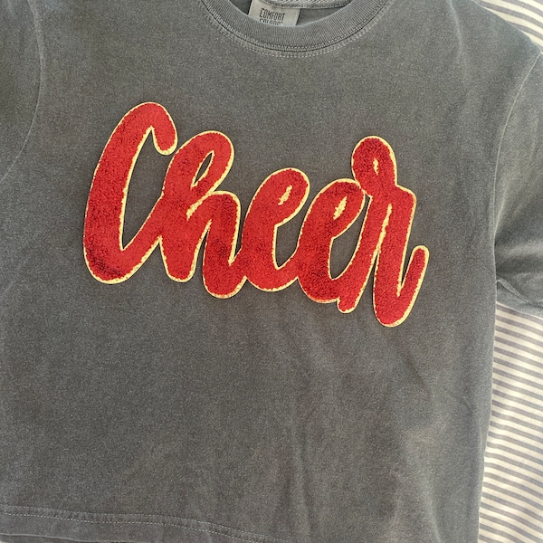 CHEER Chenille Iron on Patch, Cheerleading Applique - Etsy