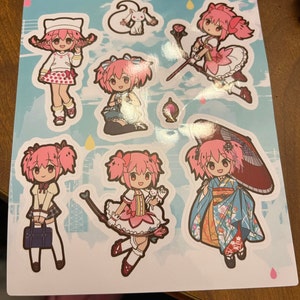 Madoka Magica & Magia Record Vinyl Sticker Sheets for Laptop Car ...